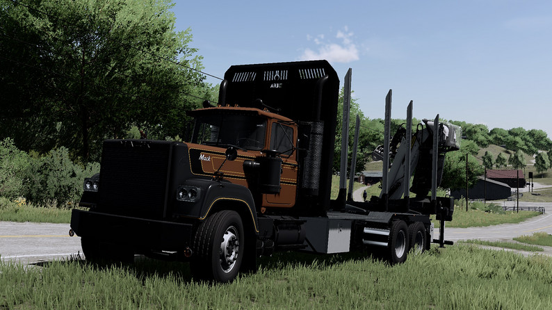 FS22 Mack Forestry Pack by E55 Modding