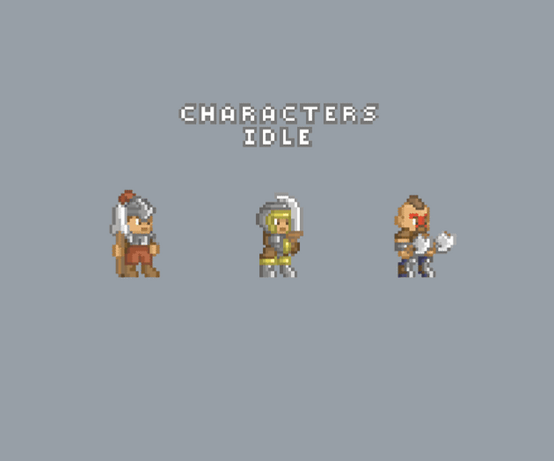 Side View Characters 2 by PixelCarvel