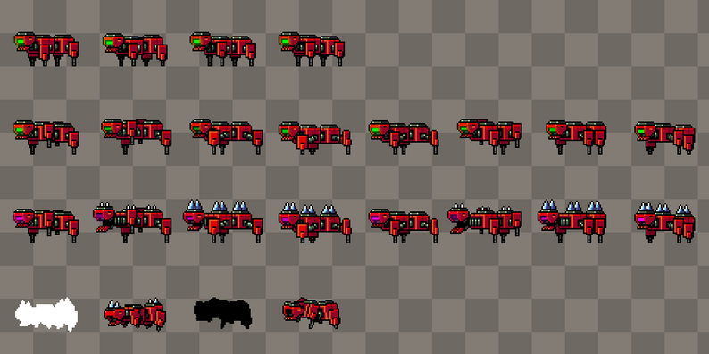 Enemy Robots - Sprite Sheets by maidrobofactory