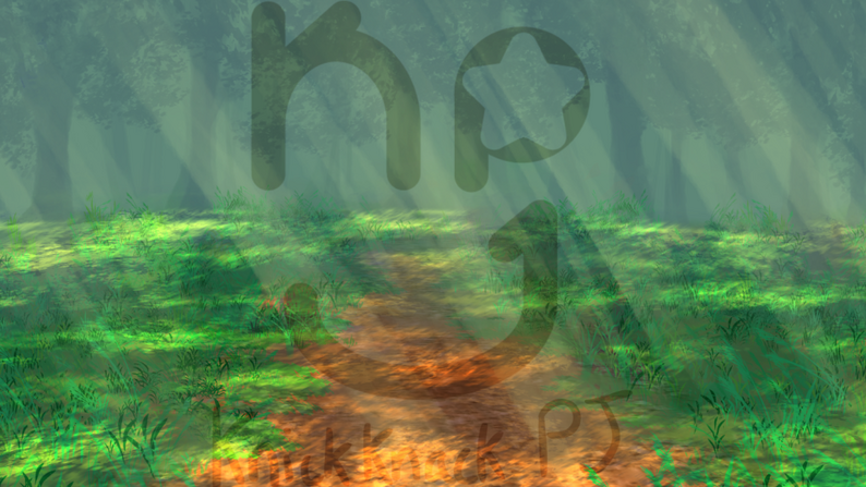 Visual Novel Background: Forest and Cave Entrance by Knickknack PJ