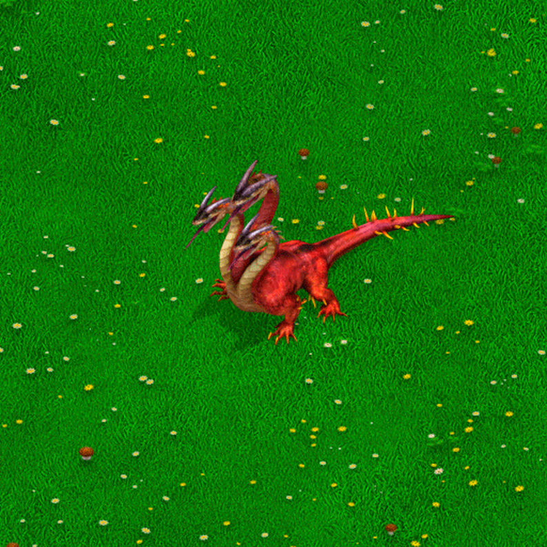 Free Isometric animated Three-head dragon by Engvee