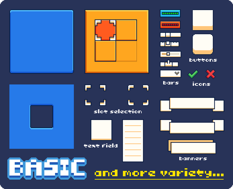 Complete UI Essential Pack [Paper, Wood, Metal, Hologram, Font] by Crusenho