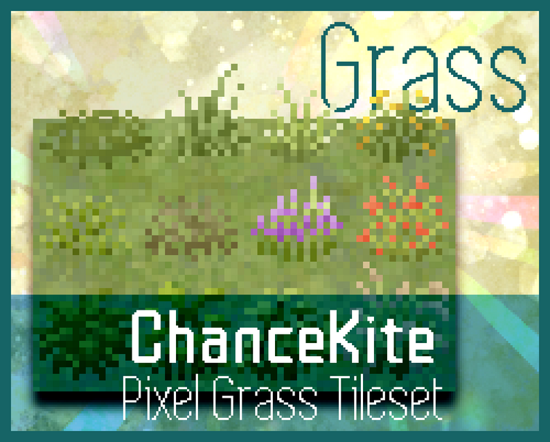Pixel Grass Tileset by ChanceKite