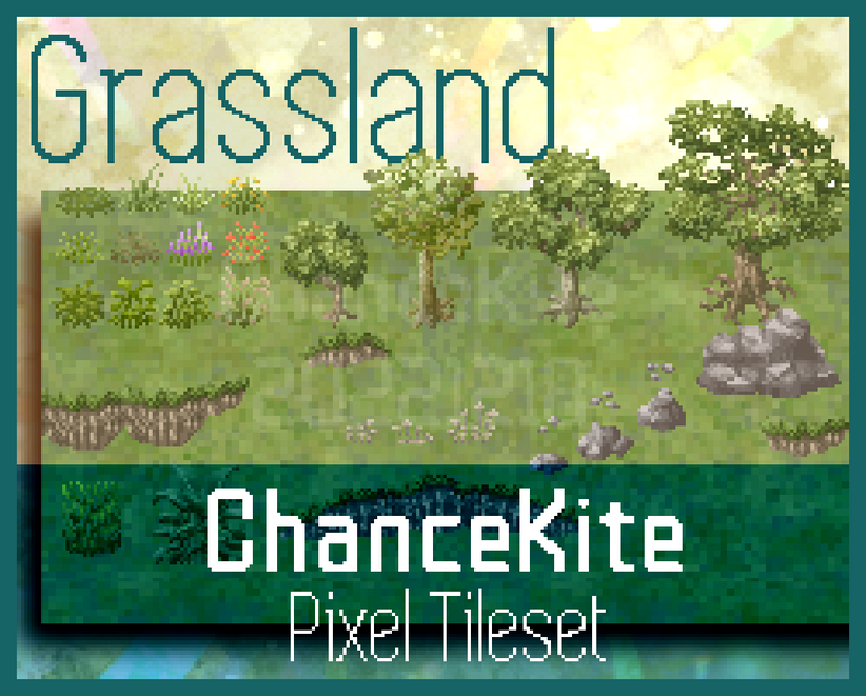 Pixel Grass Tileset by ChanceKite