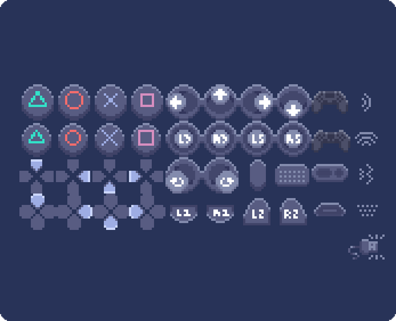 PS4 & XBOX Controller Buttons by Crusenho