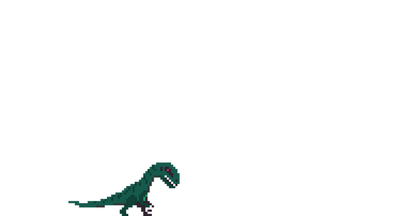2d Dino Character - Velociraptor by pixramen