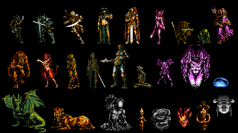 NES style monsters by Marumugi4510