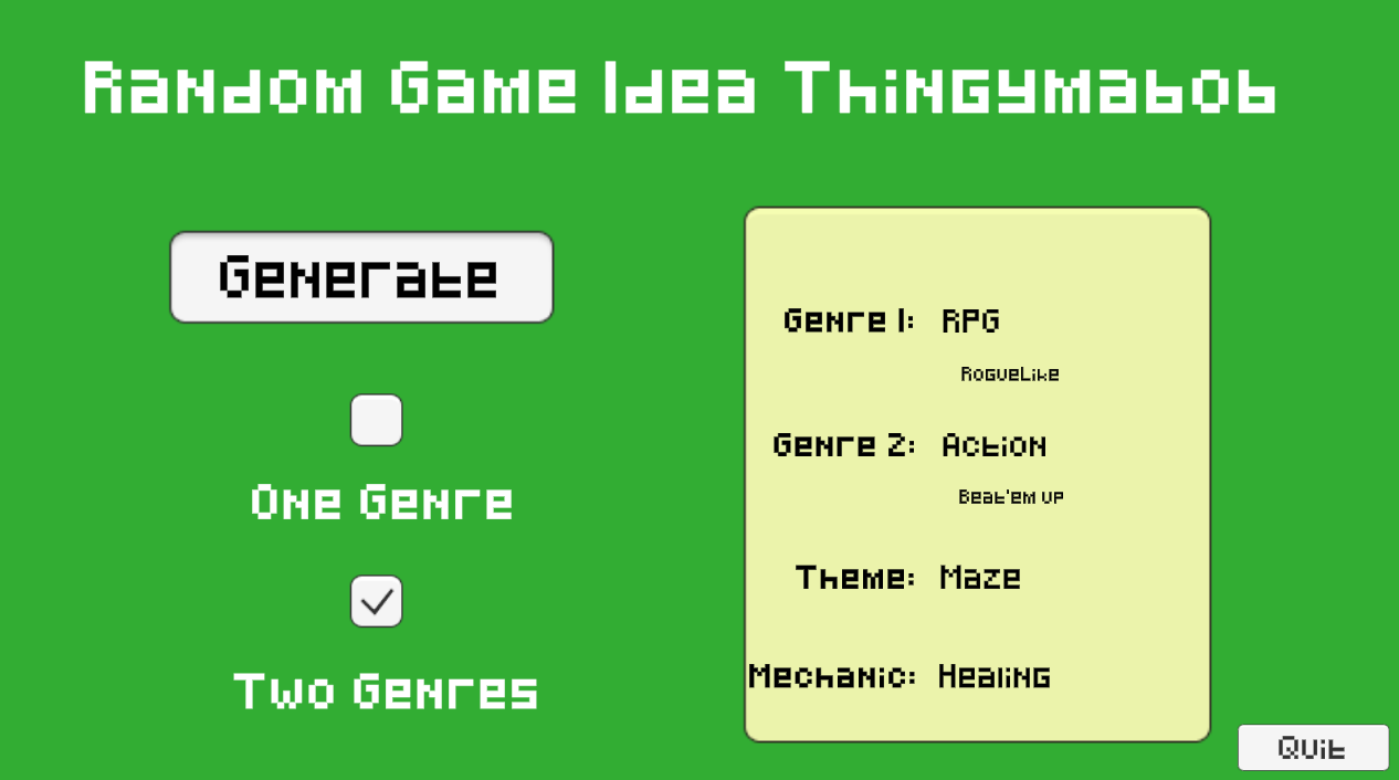 Random Game Idea Generator Thingymabob By Slowbison Random Game Idea Generator Thingymabob By Slowbison