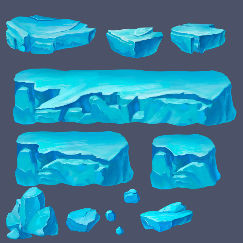 2D Asset Pack FREE - Ice Cave by mmkhlv