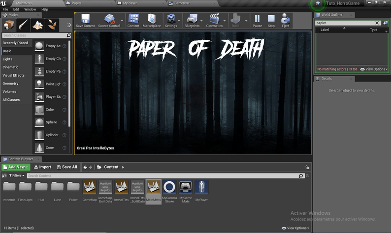 Horror Game Template For Unreal Engine by IntelloBytes