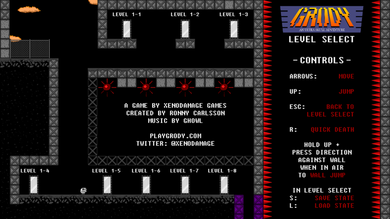 Grody - An Ultra Skull Adventure (2016 Prototype) by Xenodamage Games