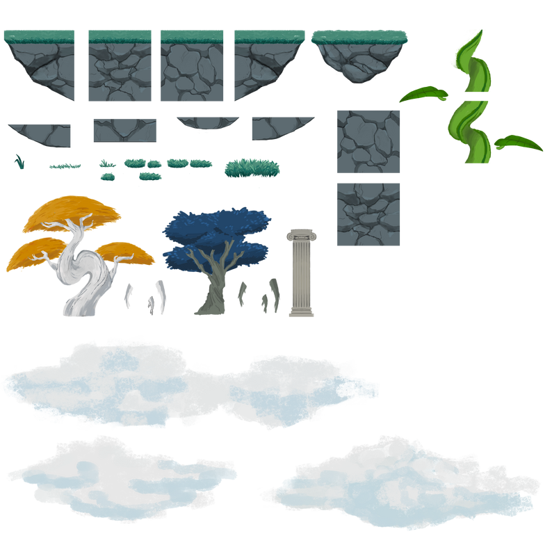 Sky Platform Asset Pack by RenrenFox