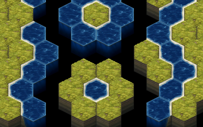 Hex Rivers, Coasts, & Seas Terrain by David Baumgart