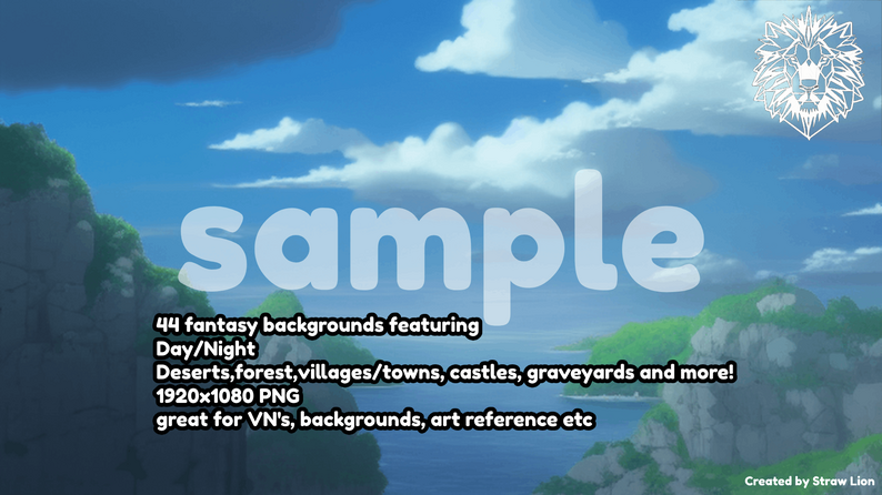 Fantasy Pack 2 Backgrounds 2d Art Pack by Straw Lion