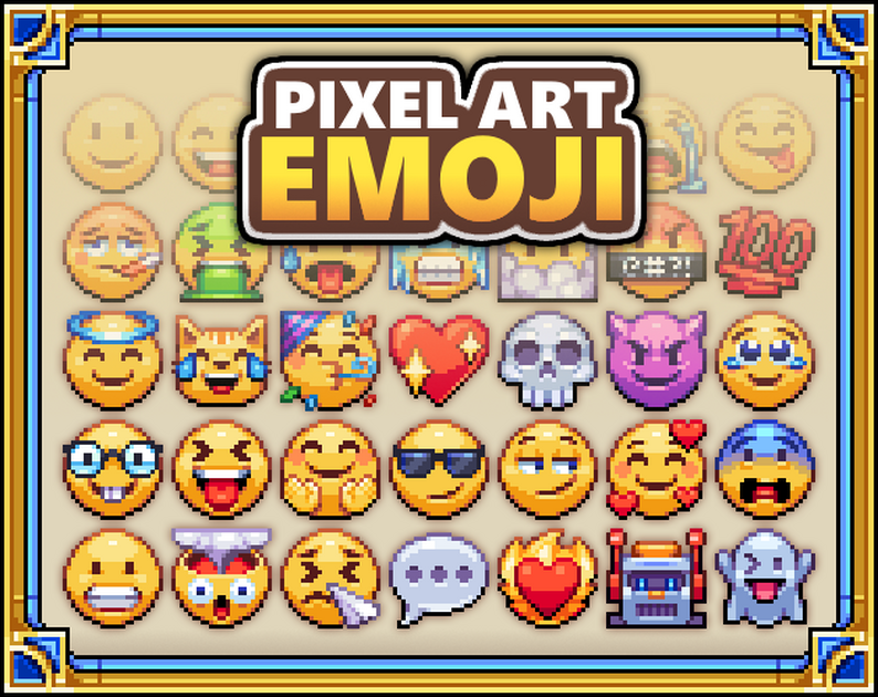 Pixel Art Emoji Pack by Reff Pixels