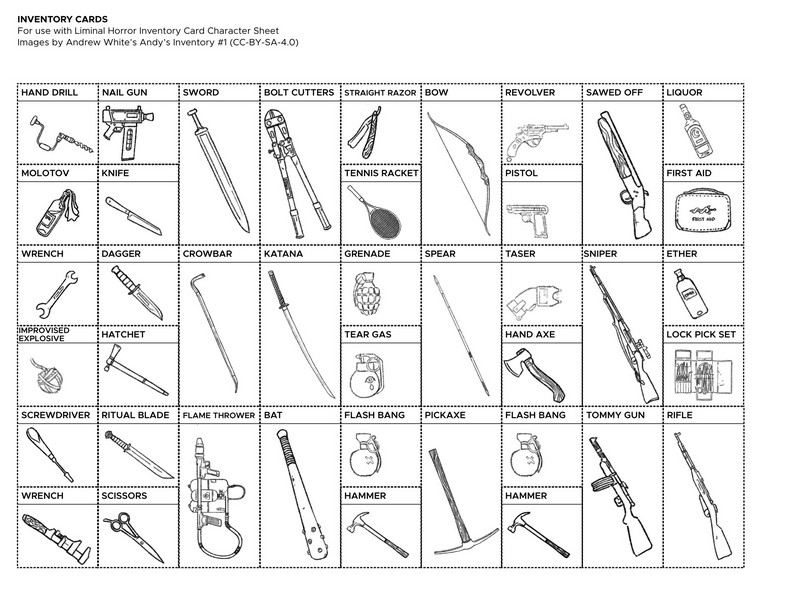 Liminal Horror Inventory Card System by Goblin Archives