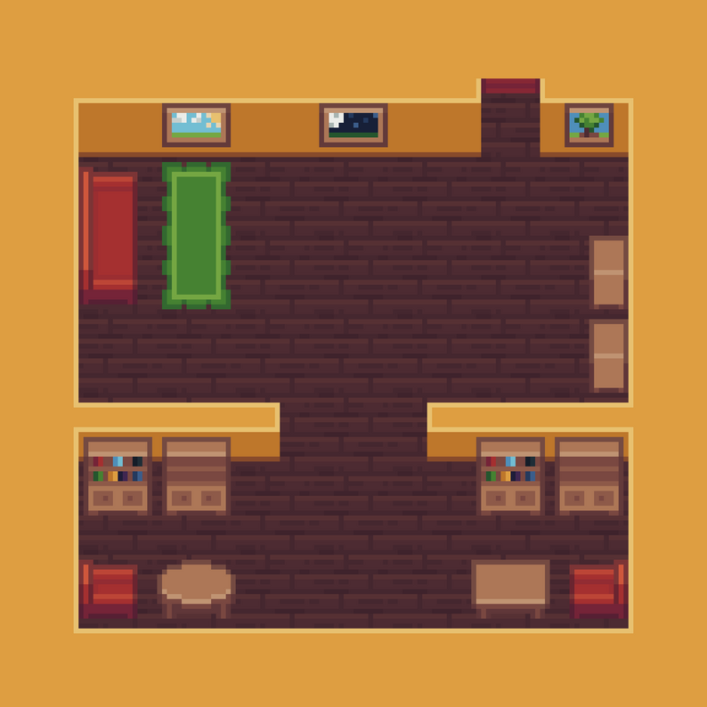 Room Interior - Top Down Pixel Art Asset Pack by MagrozaDev