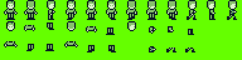 Free 16x16 Game Boy Sprites by Saint Edward Games