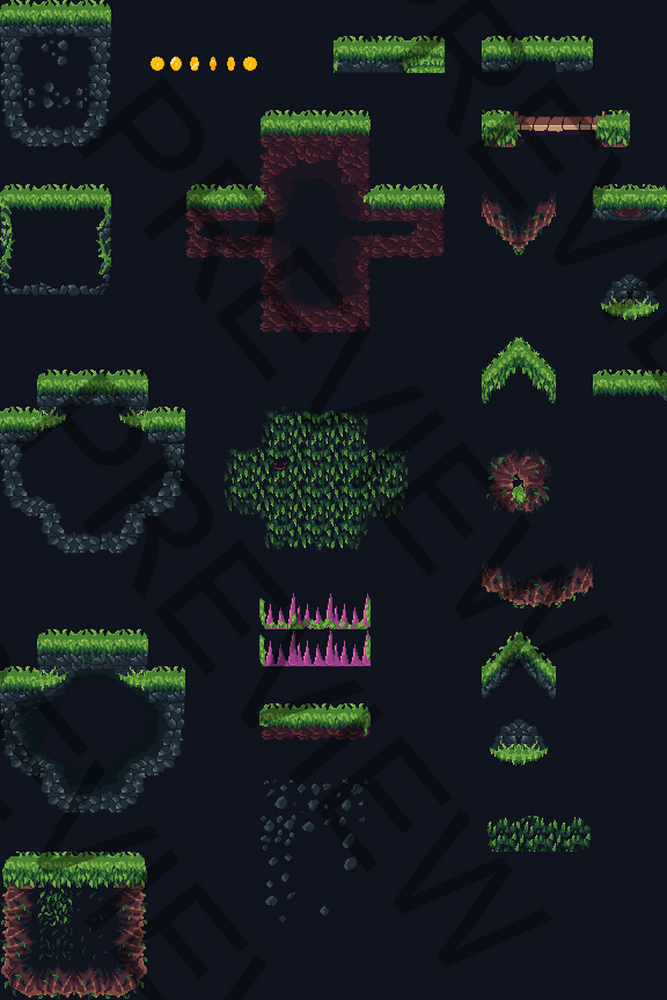 Tiny Forest 2D Tileset by Harning