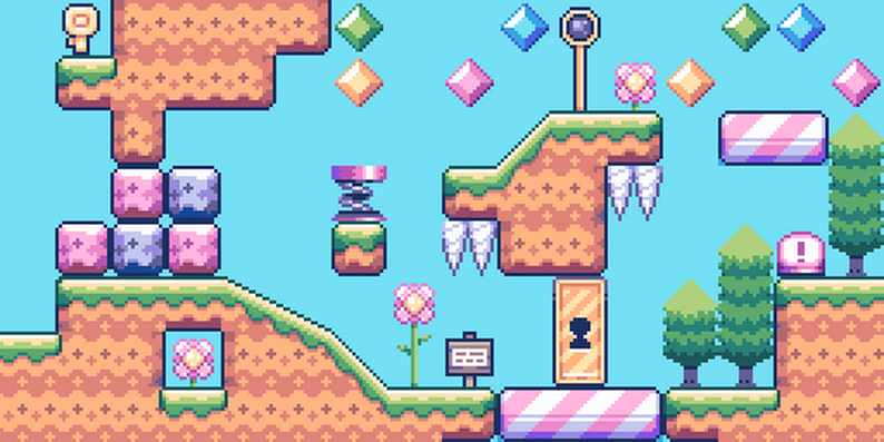 Dirt & Grass 2D Platform Tileset Ver. 2 by AxulArt