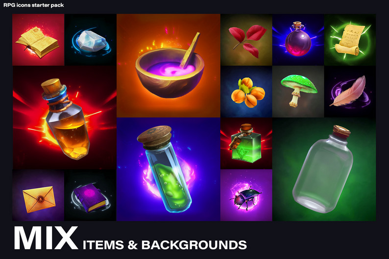 RPG Icons Starter Pack by ICreatePixels