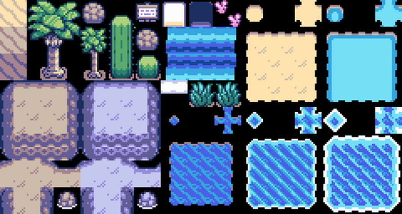 AxulArt's Beach and caves tileset by AxulArt
