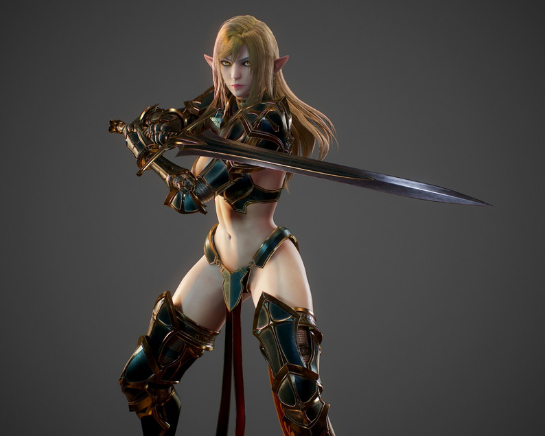 Ryan Reos Girl 1 - Elf Swordmaster by Lil Husky VR