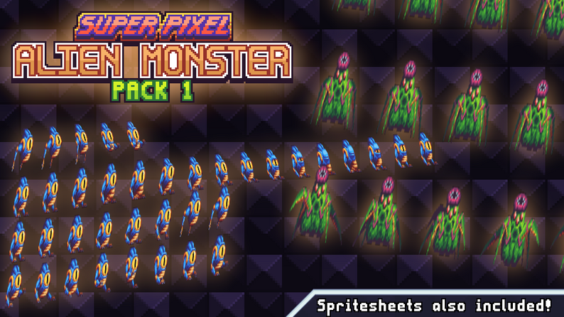 Super Pixel Alien Monster Pack 1 by unTied Games