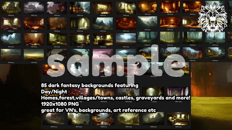 Dark Fantasy Pack Backgrounds 2d Art Pack by Straw Lion