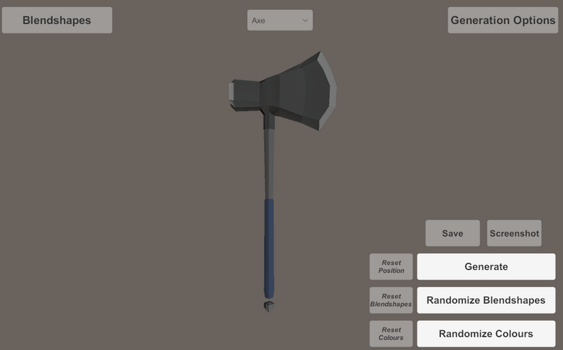 Procedural Weapon Generator - DEMO by awtdev