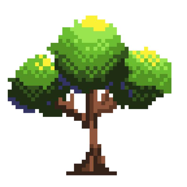 2d platformer pixel art tileset by plutoprogrammer