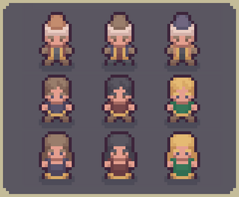 Human Villagers Characters - Pixel RPG by Snoblin