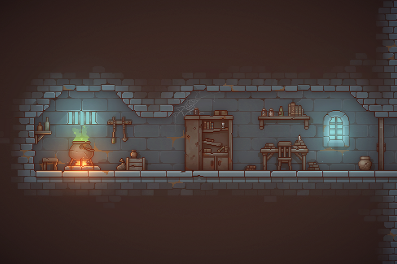 Pixel Art Platformer - Dungeon by Cainos