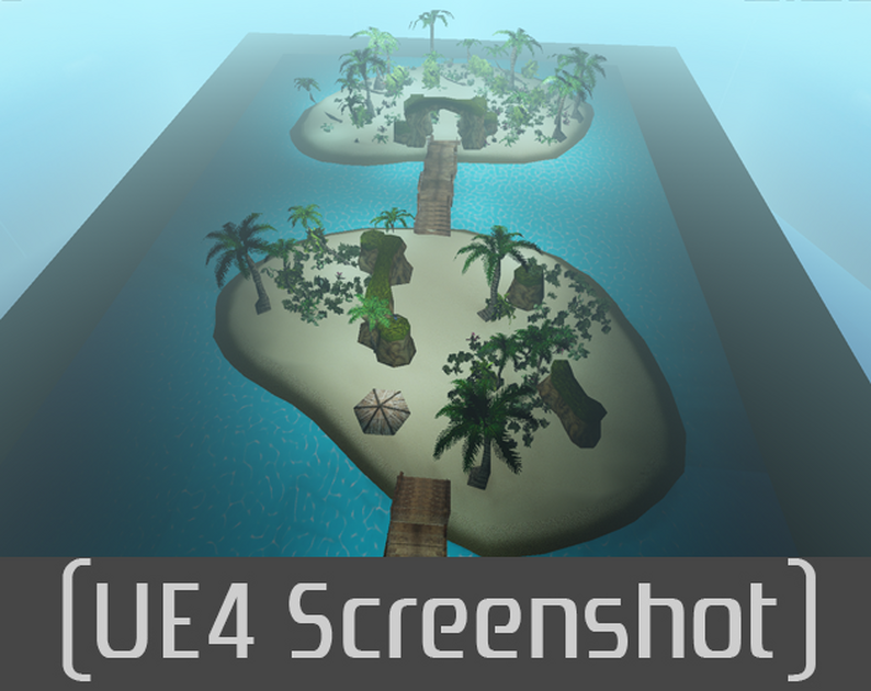 PSX Island Environment Asset Pack by Ink Ribbon