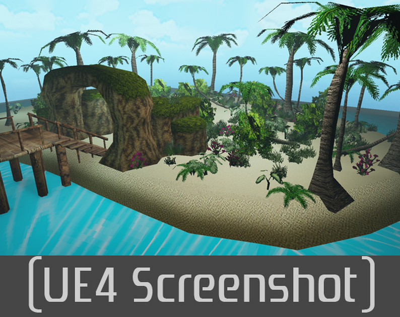 PSX Island Environment Asset Pack by Ink Ribbon
