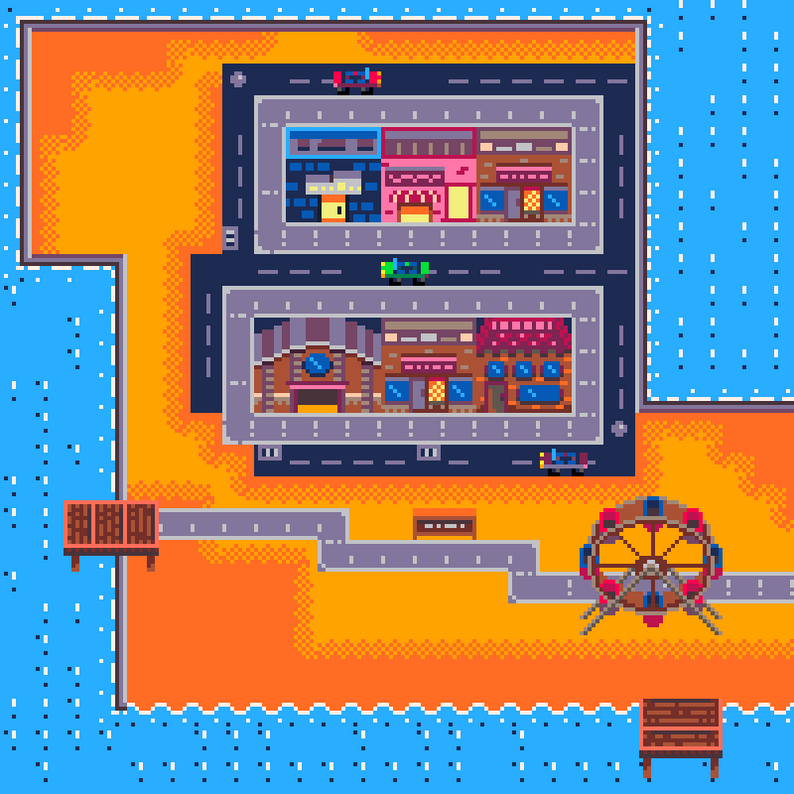 Small city extra tileset 8px by marceles 🌴