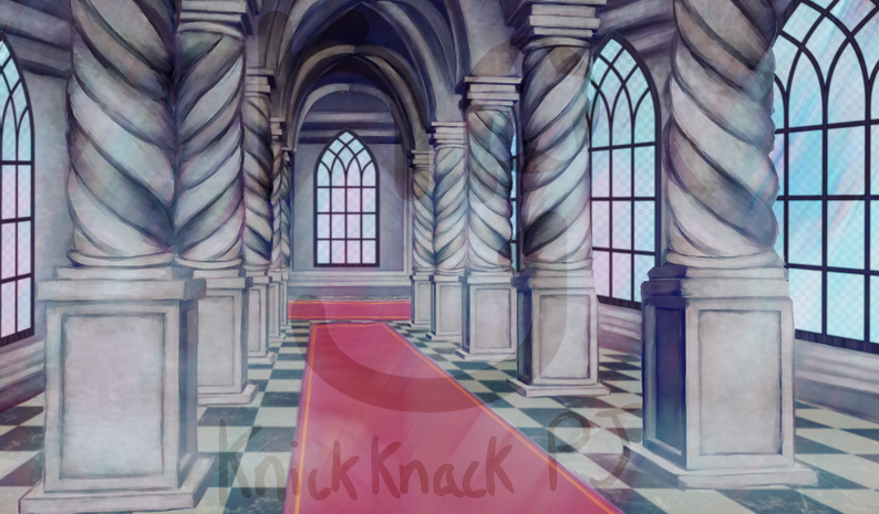Visual Novel Background: Windowed Halls by Knickknack PJ