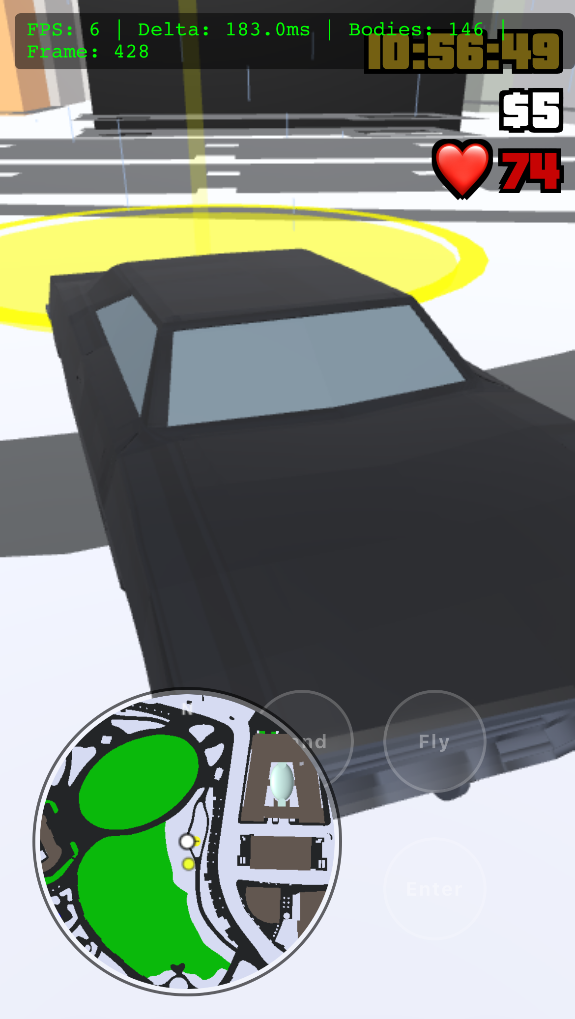 Physics & FPS Debug - Cars Vs Angels by Inhumanity Studios