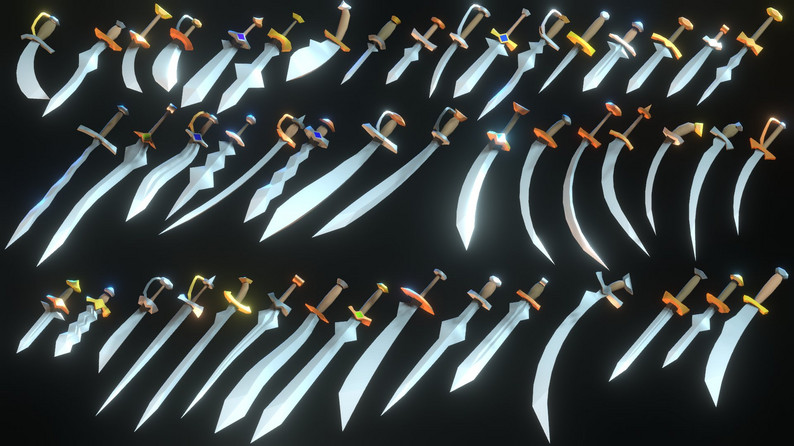 Lowpoly 3D Swords CC0 by CC0 Game Assets