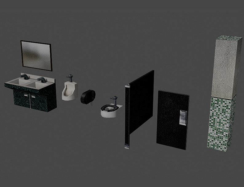 PSX Restroom Environment Asset Pack by Ink Ribbon
