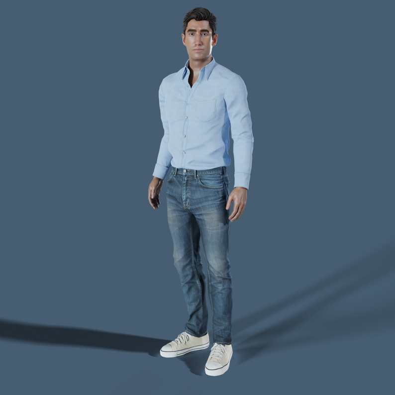 Ravi - Free 3D Character (Rigged with PBR Textures) by oudarya