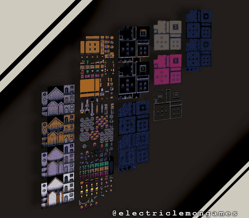 Fantasy RPG Tileset: Old Town Interiors by Electric Lemon