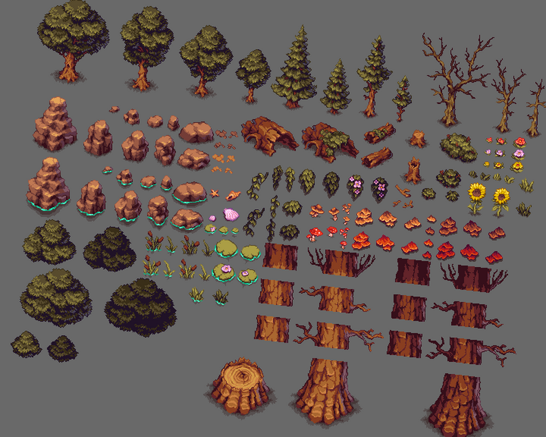 Era of Fantasy: Grasslands - Pixelart Asset Pack by aamatniekss