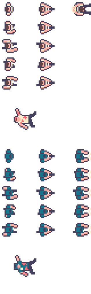 Top Down Pixel Art Police and Thief by Hanker