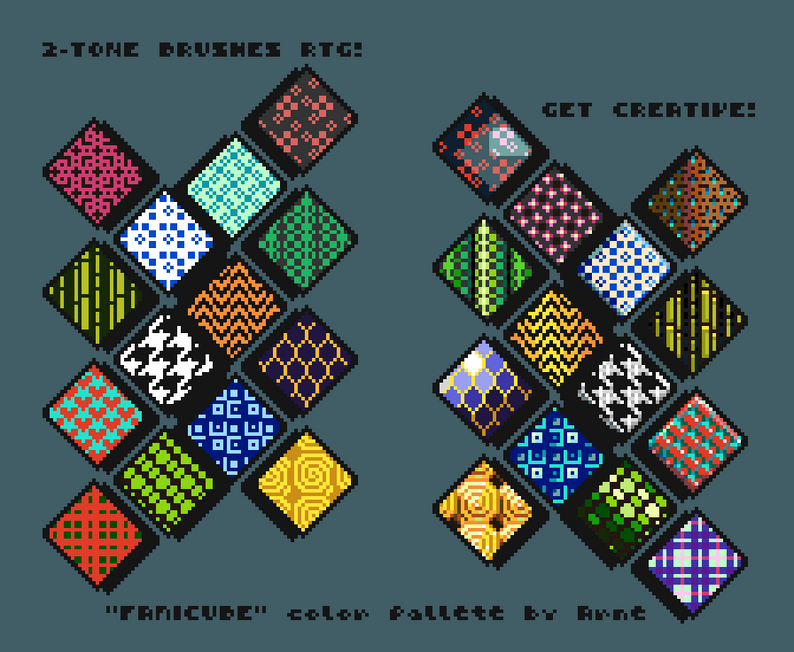 101+33 New! Custom Brushes, Dither Patterns & Fill Textures for ASEPRITE & More! by TLiaD ...