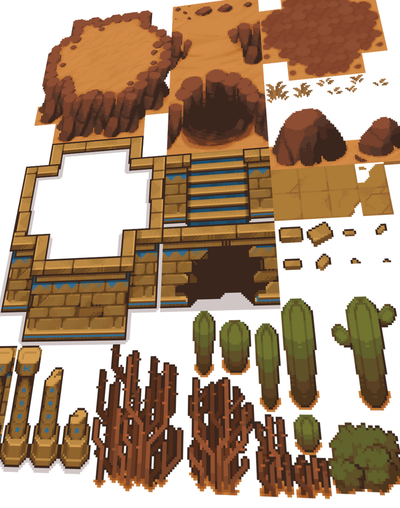 Pixel Crawler - Desert by Anokolisa