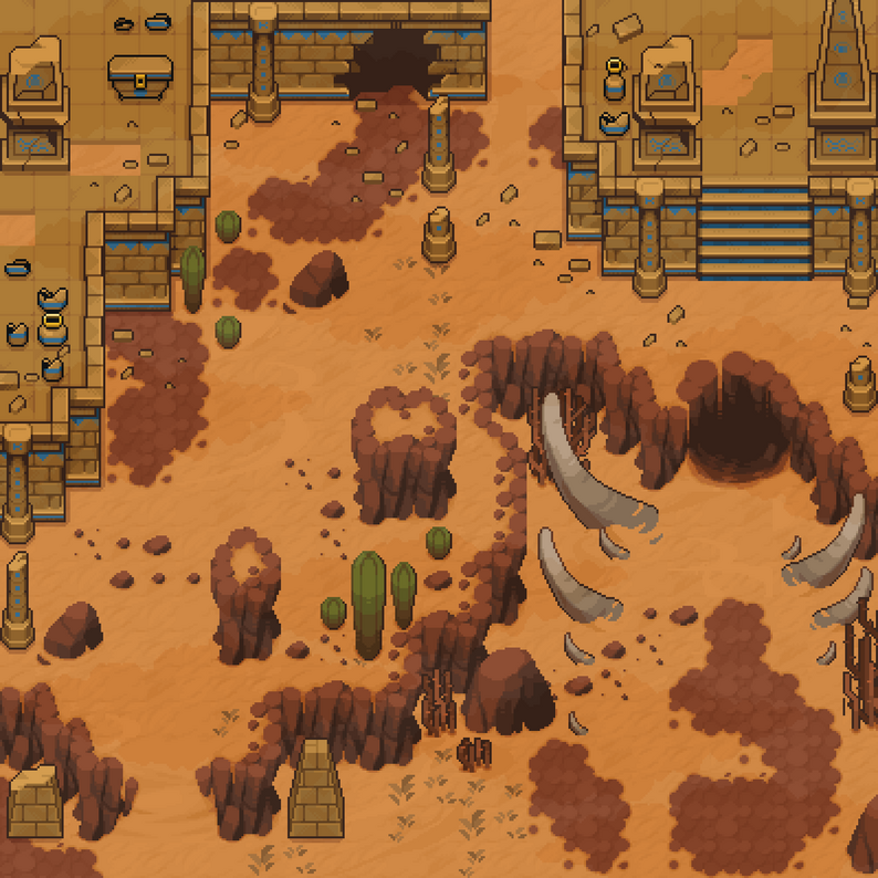 Pixel Crawler - Desert by Anokolisa