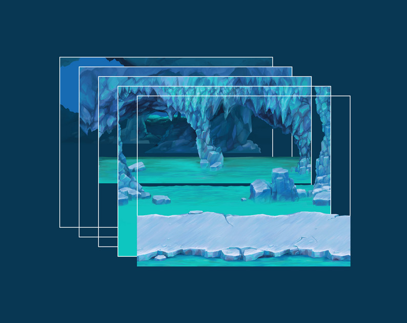 Ice Cave - Game Background by ludicarts