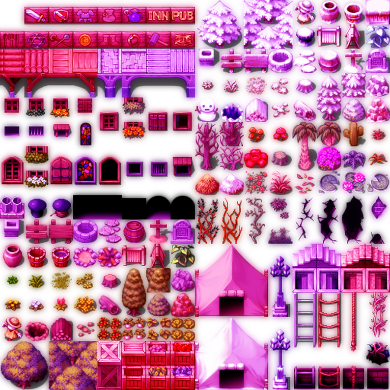 RPG MAKER PASTEL TILESET by Sukeban Games