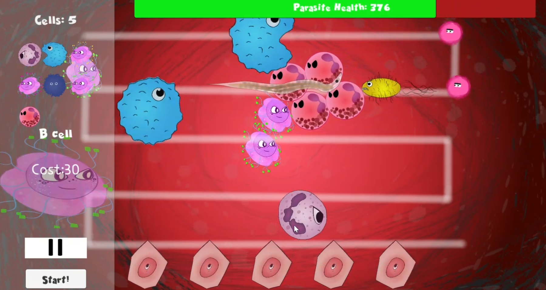 Immune System Tower Defense by JulieHirt